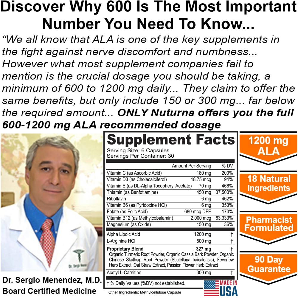 180 capsules of alpha lipoic acid