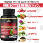 180 capsules of berberine with Ceylon cinnamon