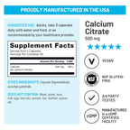 180 capsules of Calcium Citrate for convenience