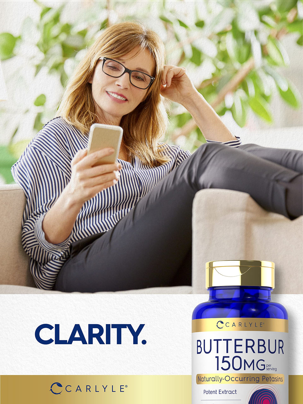 180 capsules of Carlyle Butterbur for convenience