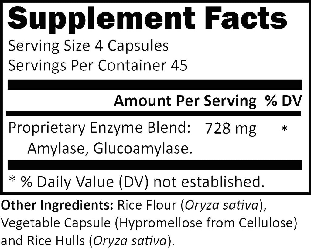 180 capsules of digestive enzyme support