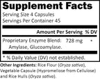 180 capsules of digestive enzyme support