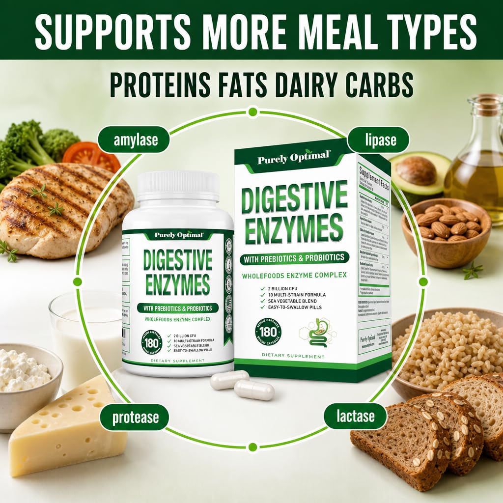 180 capsules of digestive enzymes