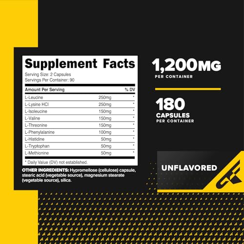 180 capsules of essential amino acids