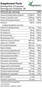 180 capsules of essential vitamins