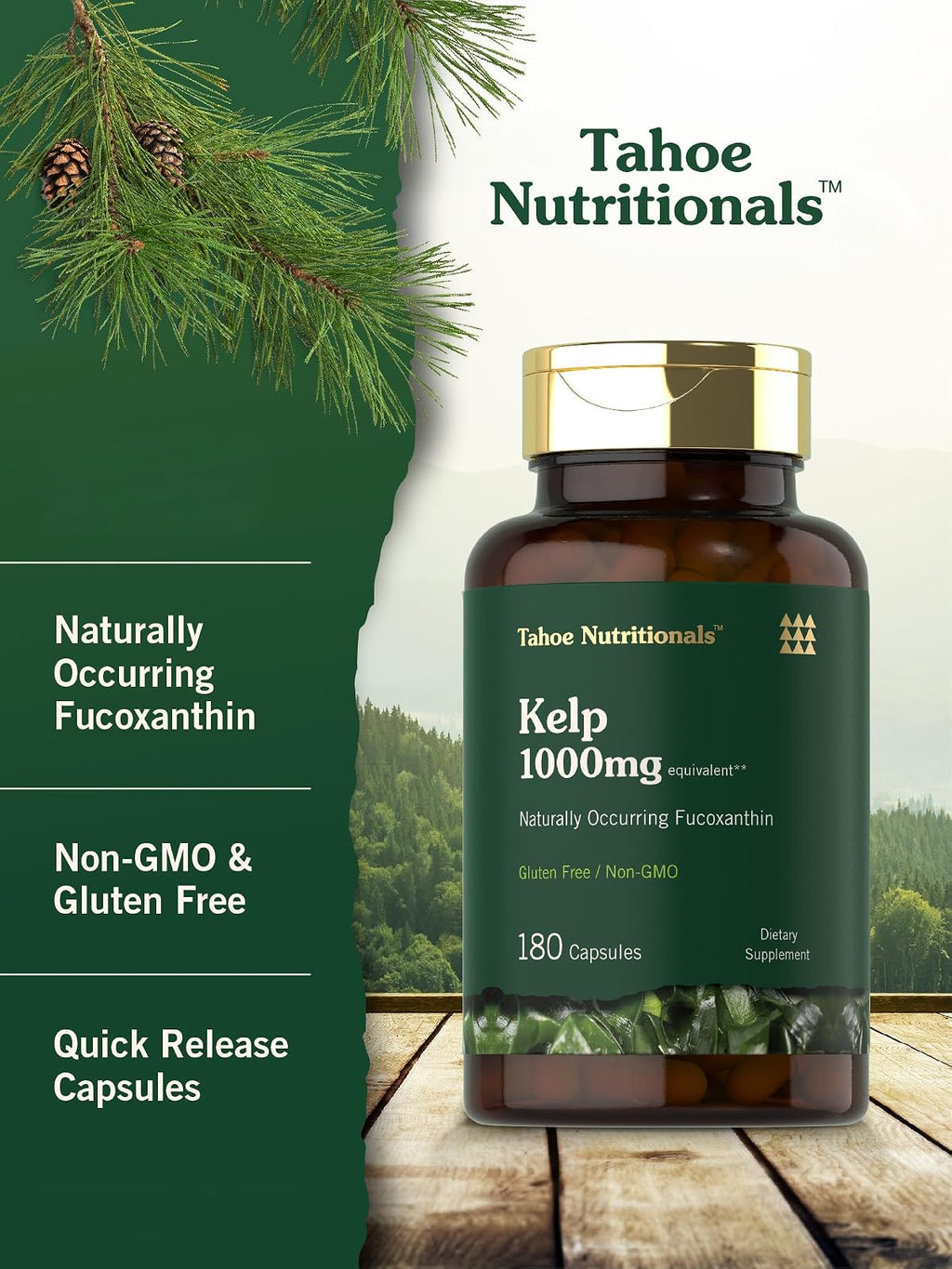 180 capsules of iodine-rich kelp
