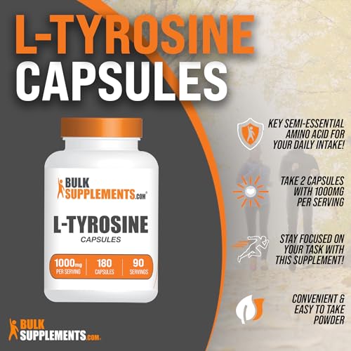 180 capsules of L-Tyrosine for energy