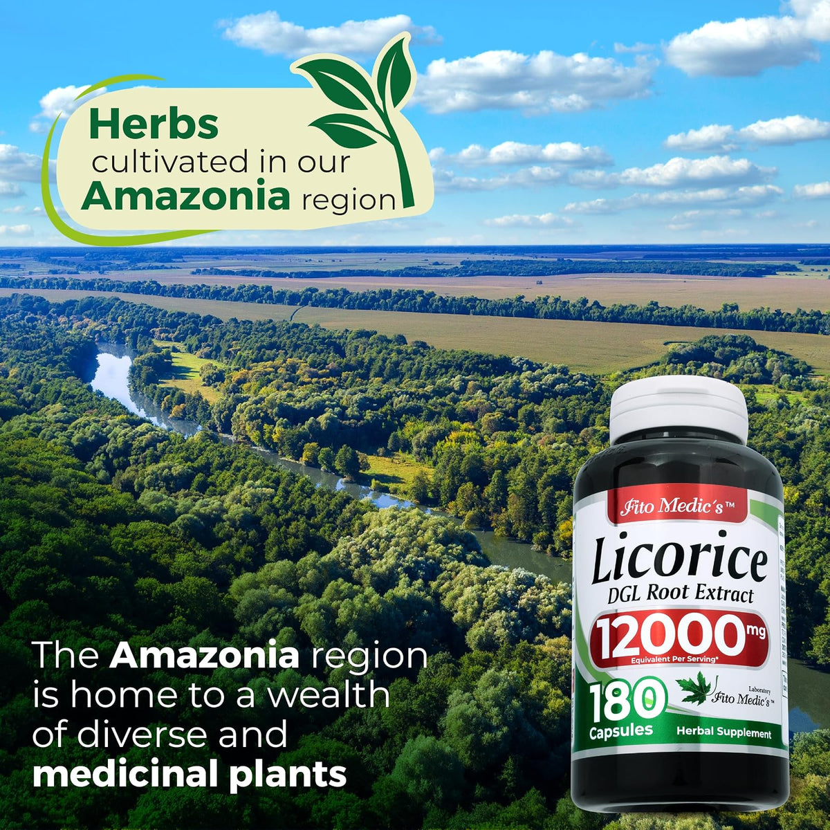 180 capsules of licorice root extract