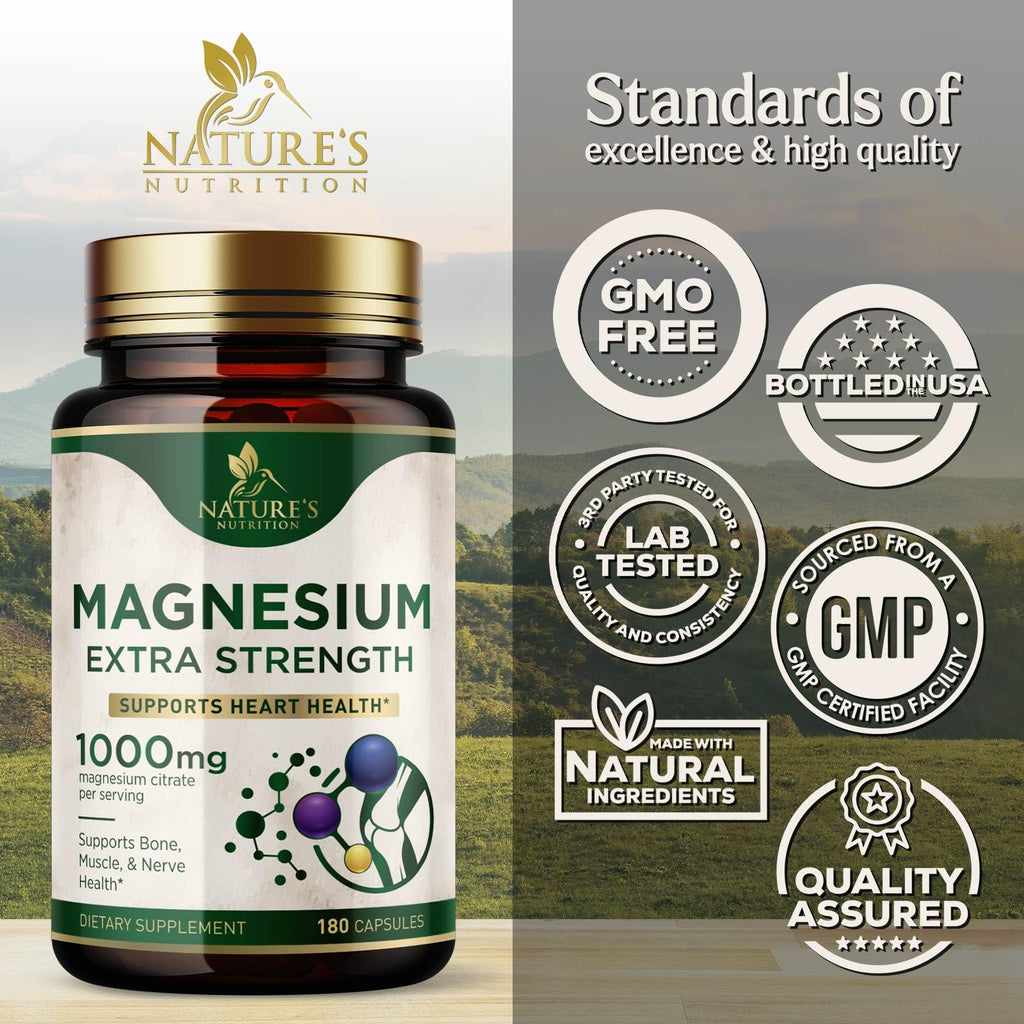 180 capsules of magnesium citrate