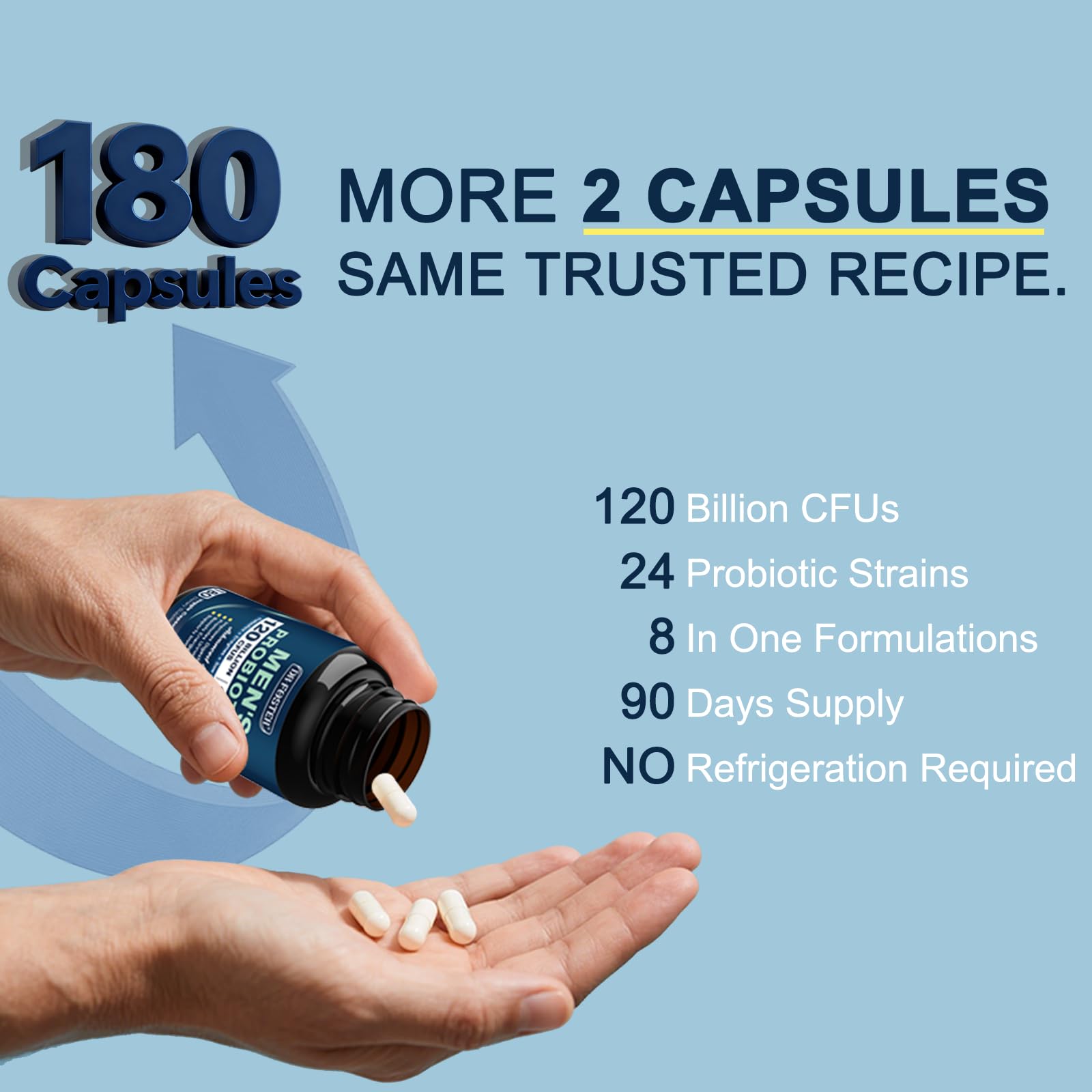 180 capsules of men's probiotics