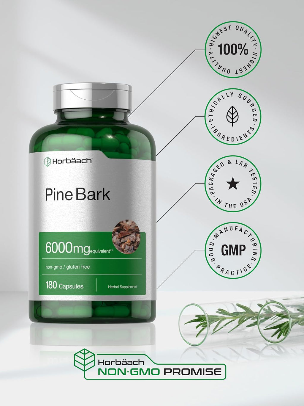 180 capsules of pine bark extract