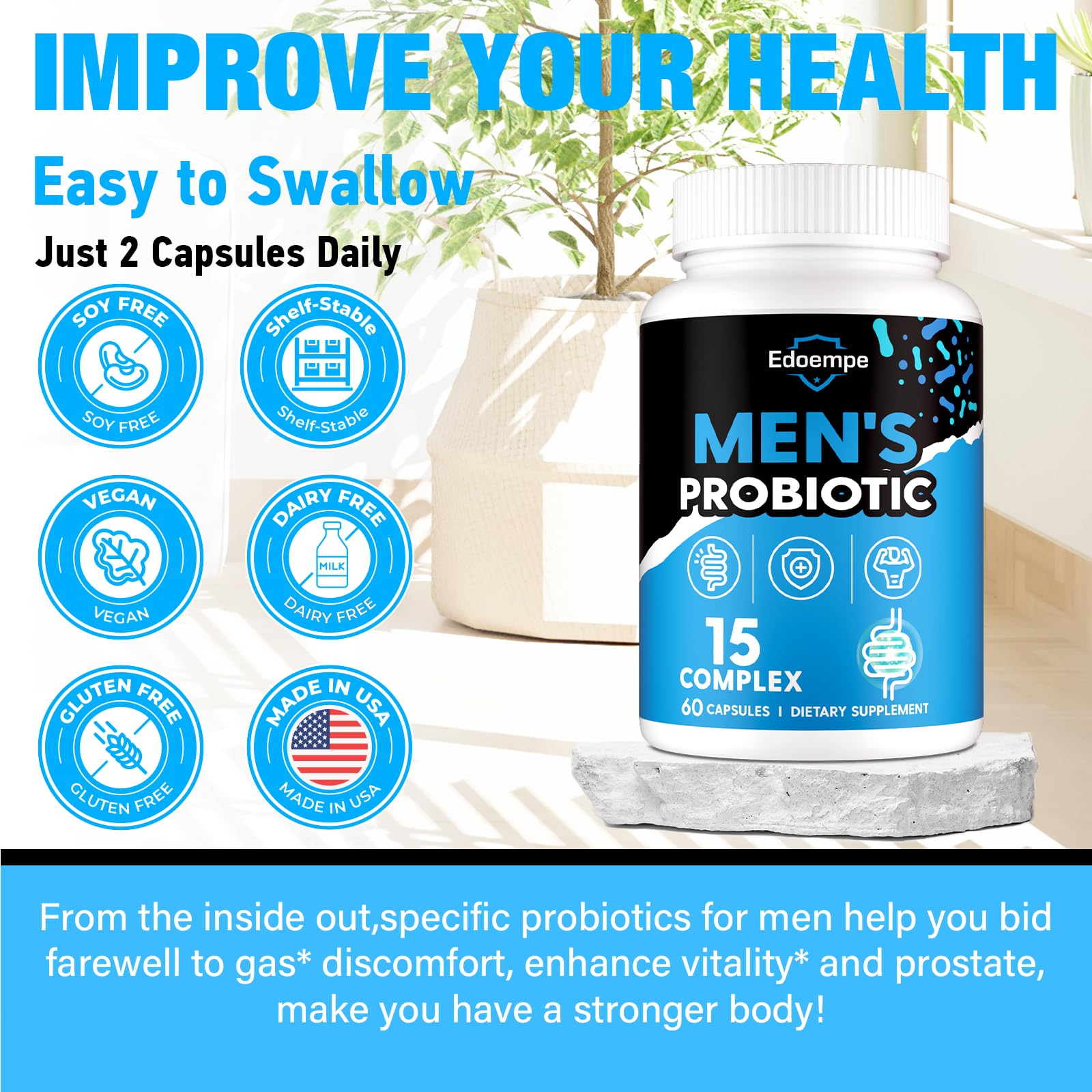 180 capsules of powerful probiotics