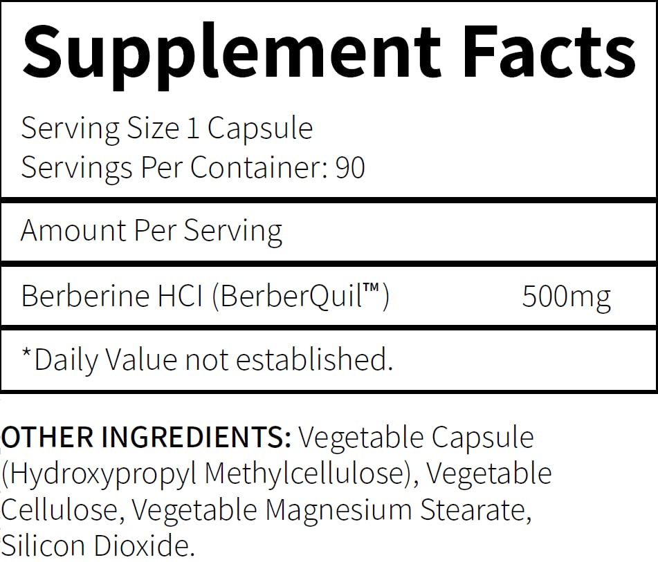 180 capsules of pure berberine
