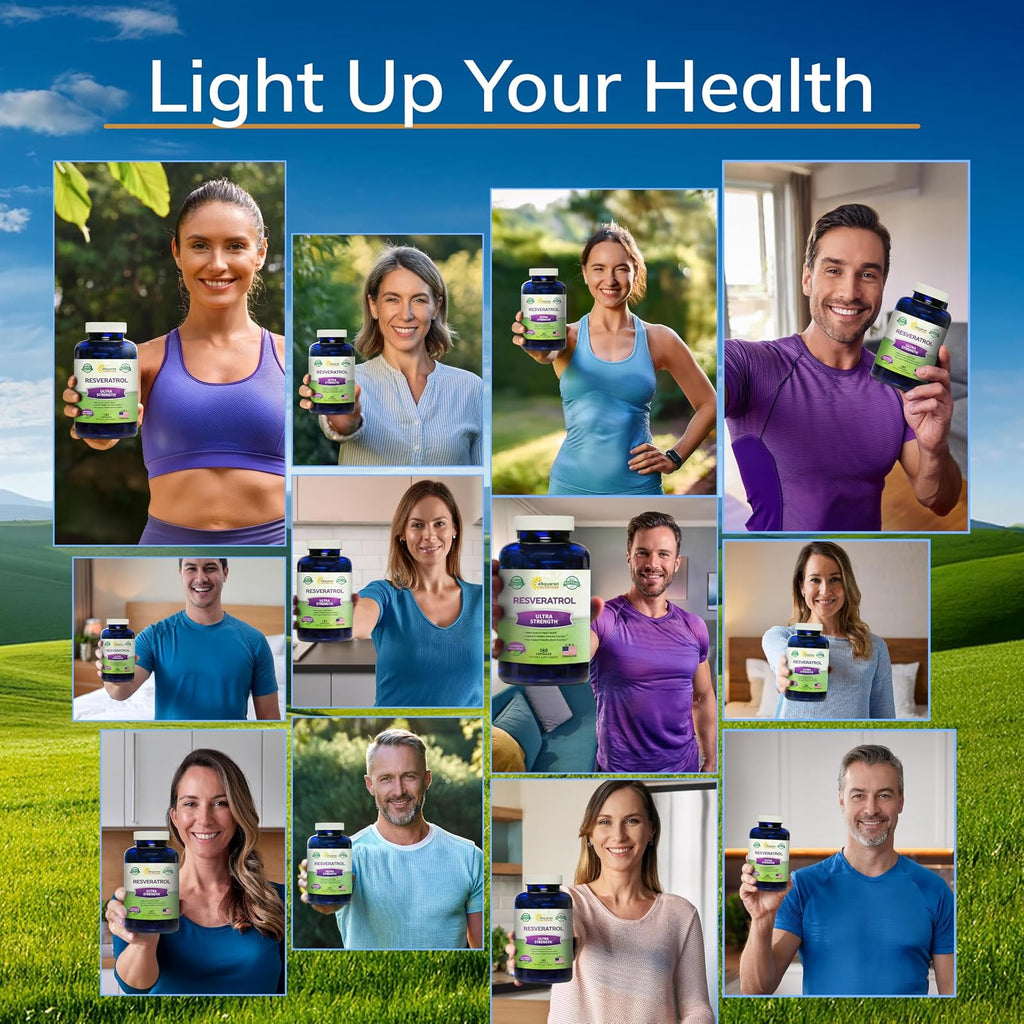 180 capsules of pure resveratrol