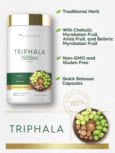 180 capsules of Triphala extract