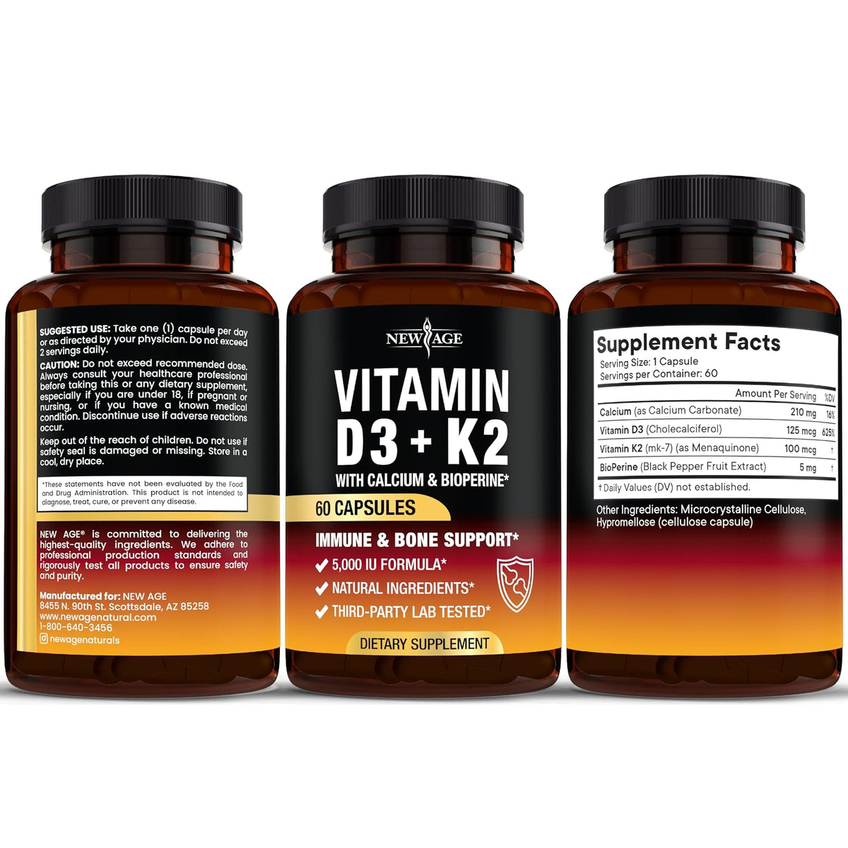 180 capsules of vitamin D3 goodness