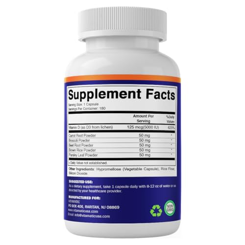 180 capsules of Vitamin D3 goodness