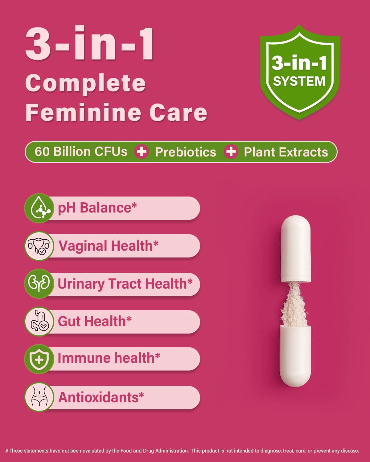 180 capsules women probiotics supplement