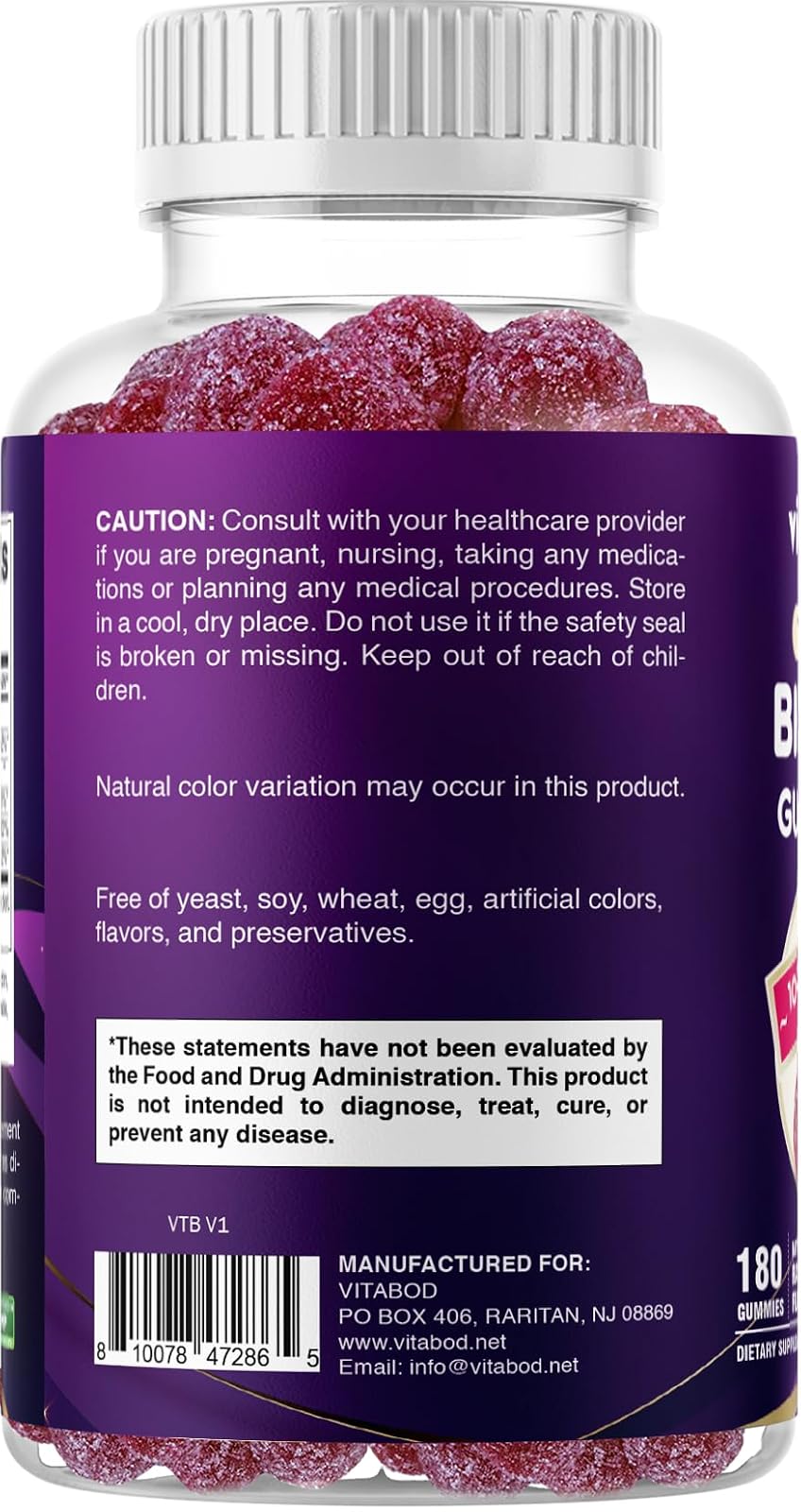 180 count biotin gummy vitamins