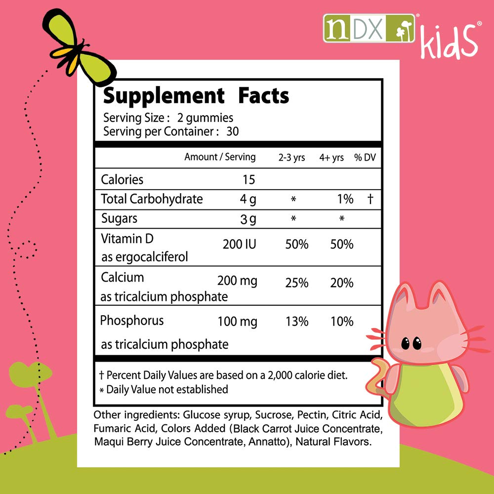 180 count calcium gummies for kids