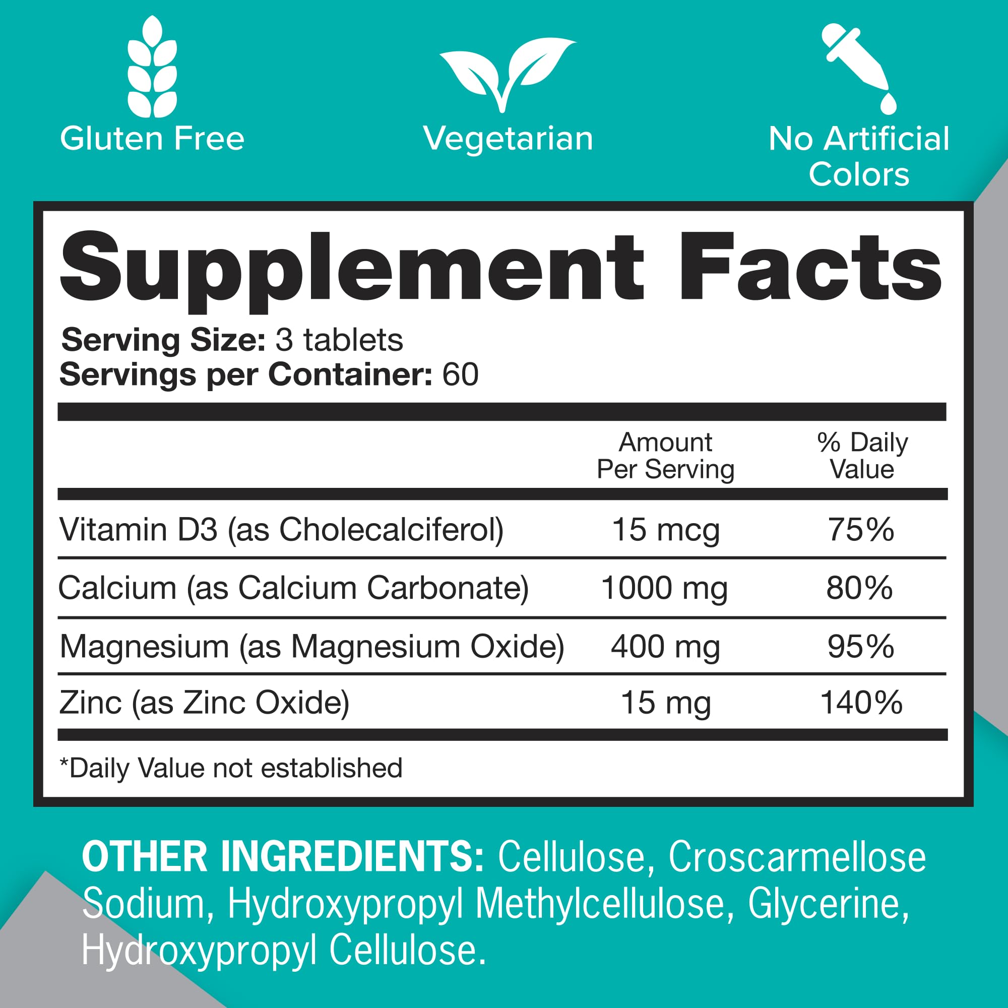 180 count calcium tablets for convenience