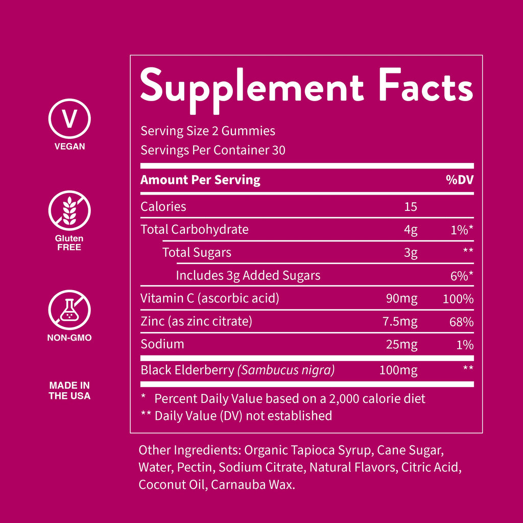 180 count elderberry gummies for long-lasting supply