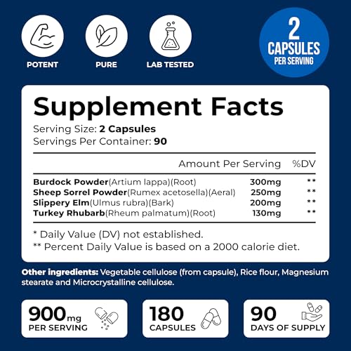 180 count Essiac tea capsules