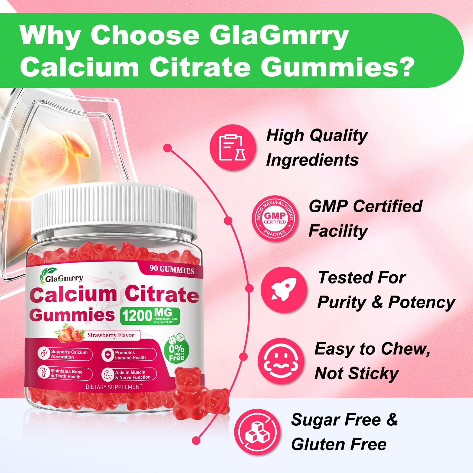 180 count gummy vitamins for calcium intake