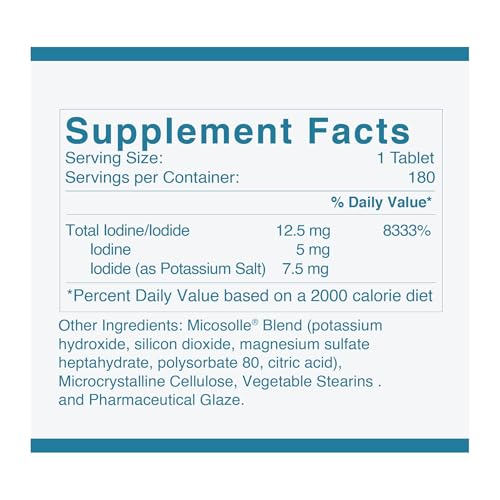 180 count iodine supplement for health