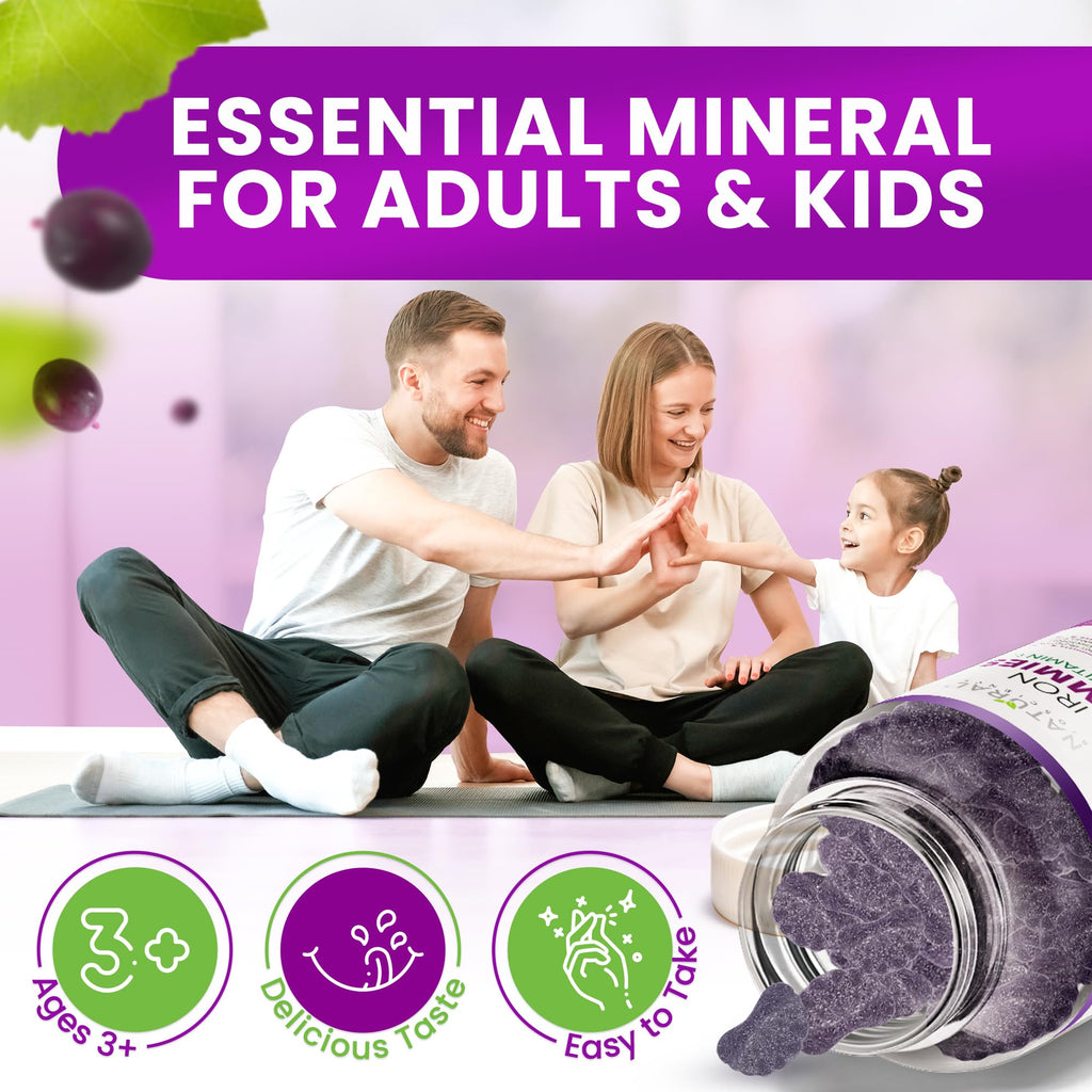 180 count iron gummies bottle