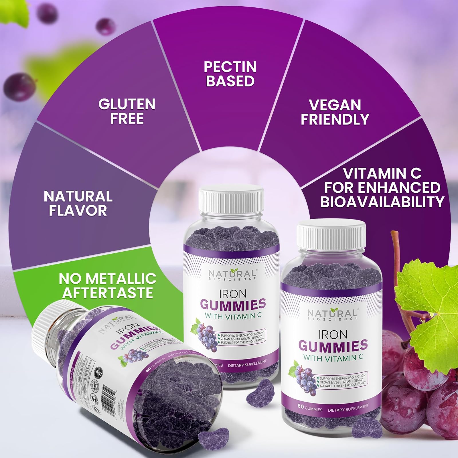 180 count iron gummies for convenience