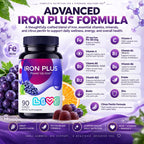 180 count iron supplement bottle