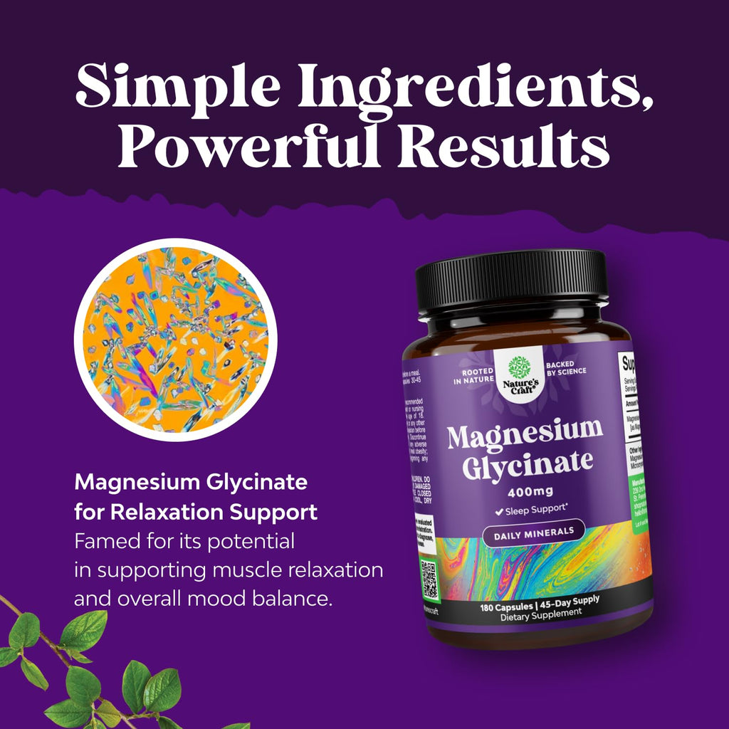 180 count magnesium bisglycinate supplement