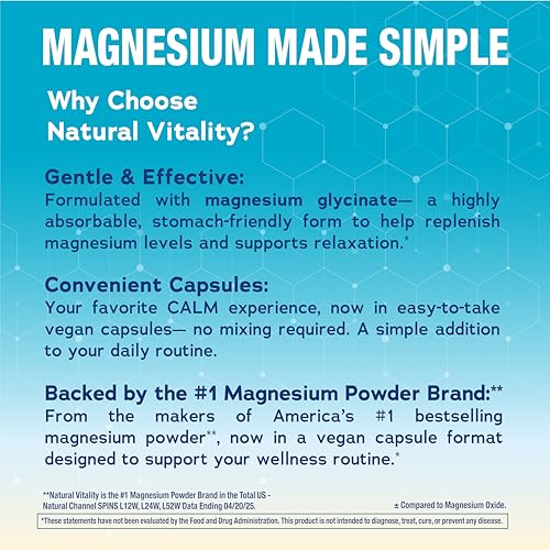 180 count magnesium capsules for daily use