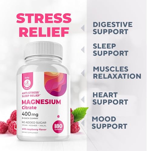 180 count magnesium gummies bottle