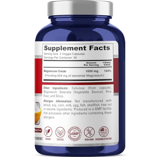 180 count magnesium oxide veg capsules