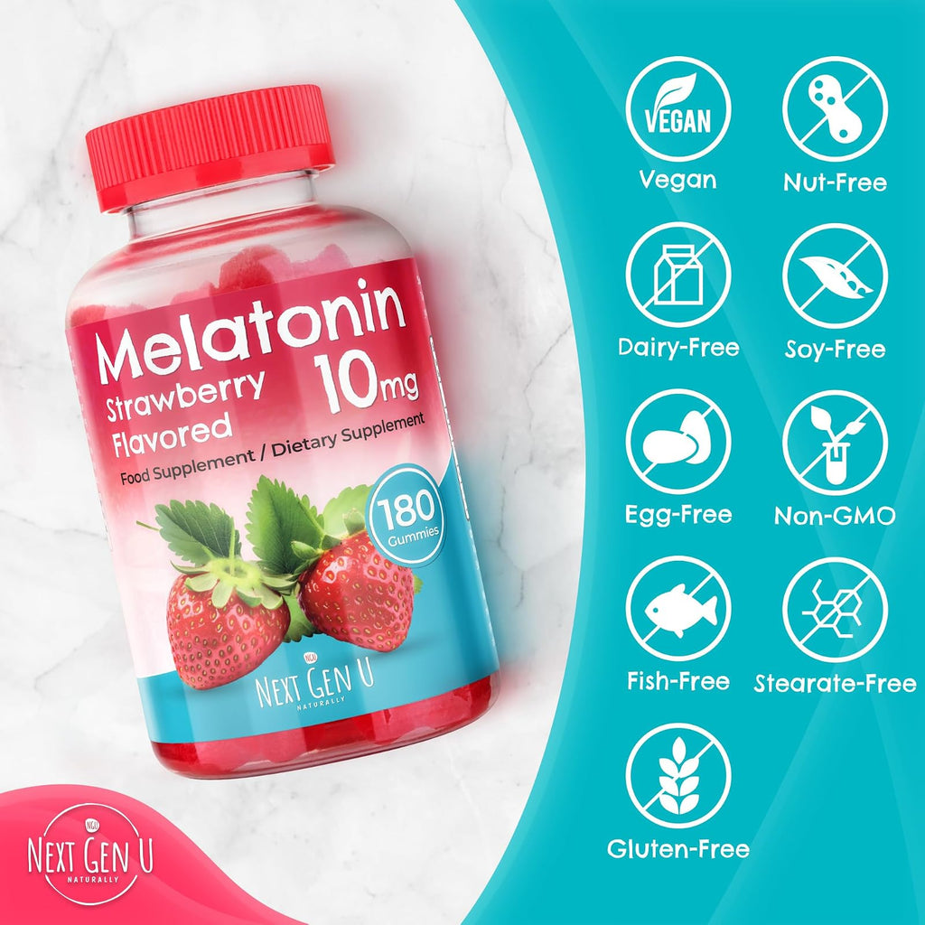 180 count melatonin gummies for better sleep