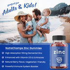 180 count zinc gummies for convenience