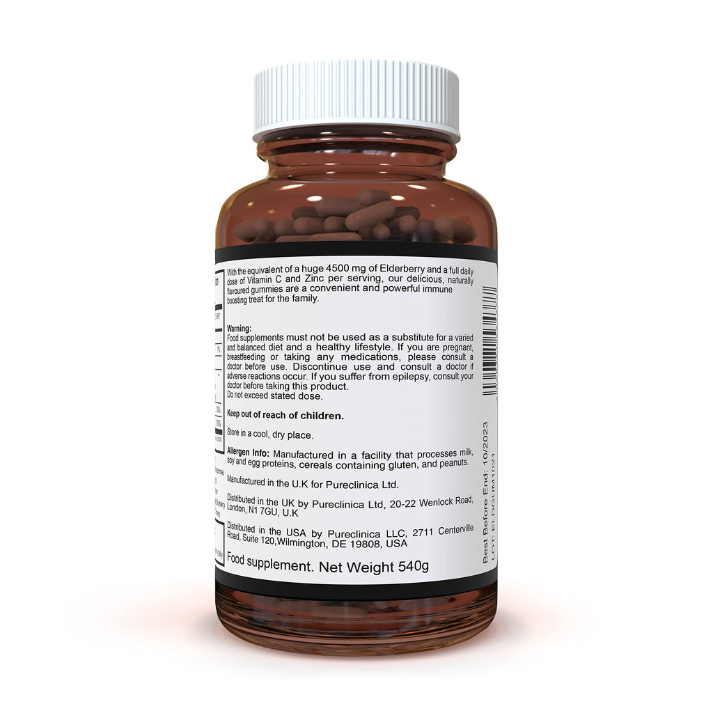 180 elderberry gummies for whole family