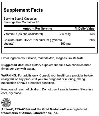 180 mg calcium for strong bones