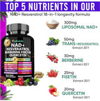 180 mg NAD+ capsules for vitality