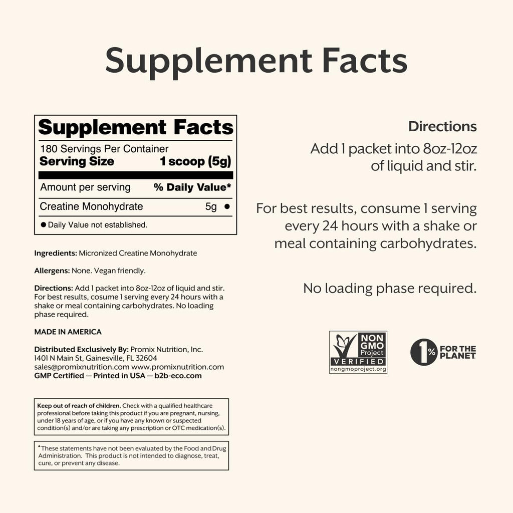 180 servings of creatine supplement