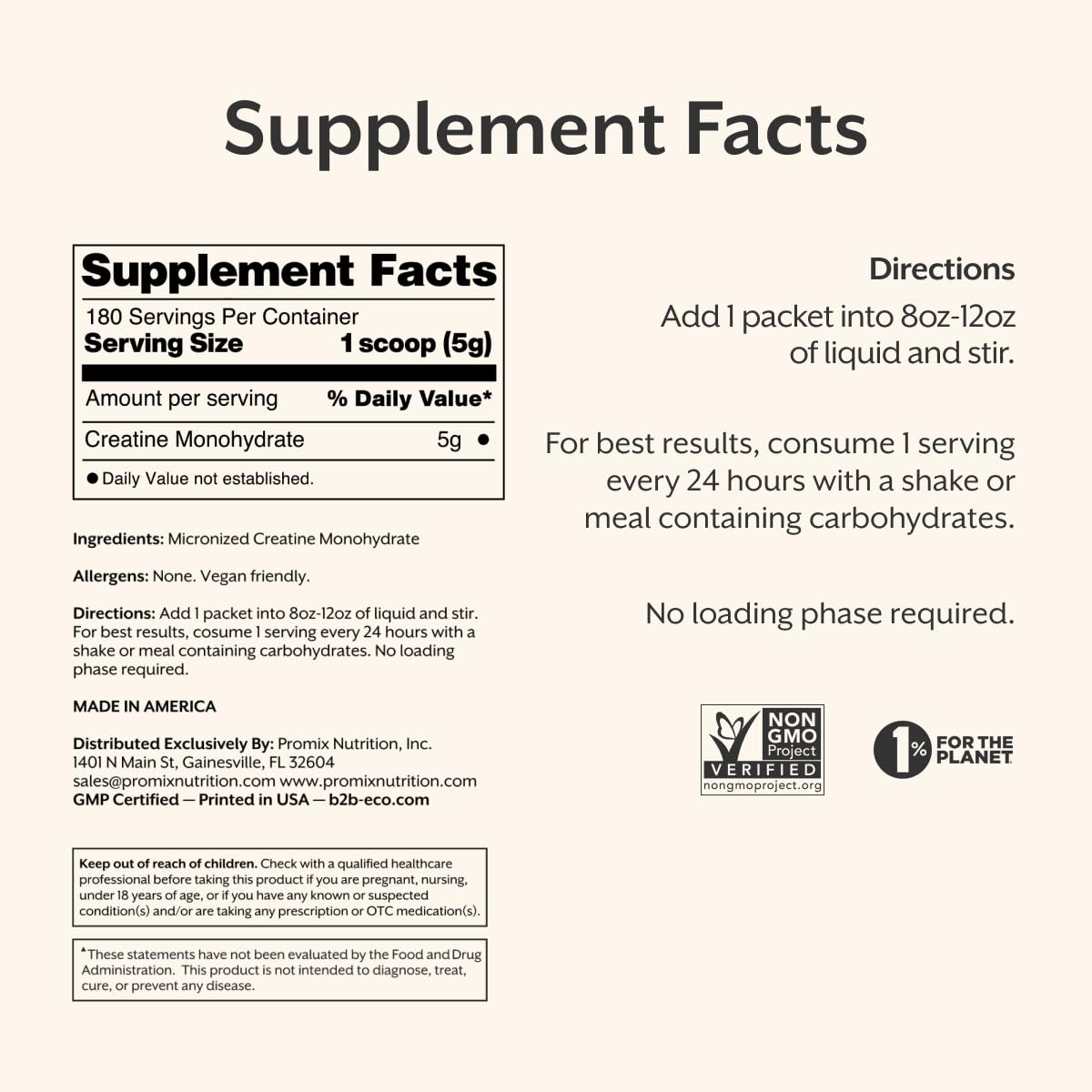 180 servings of creatine supplement