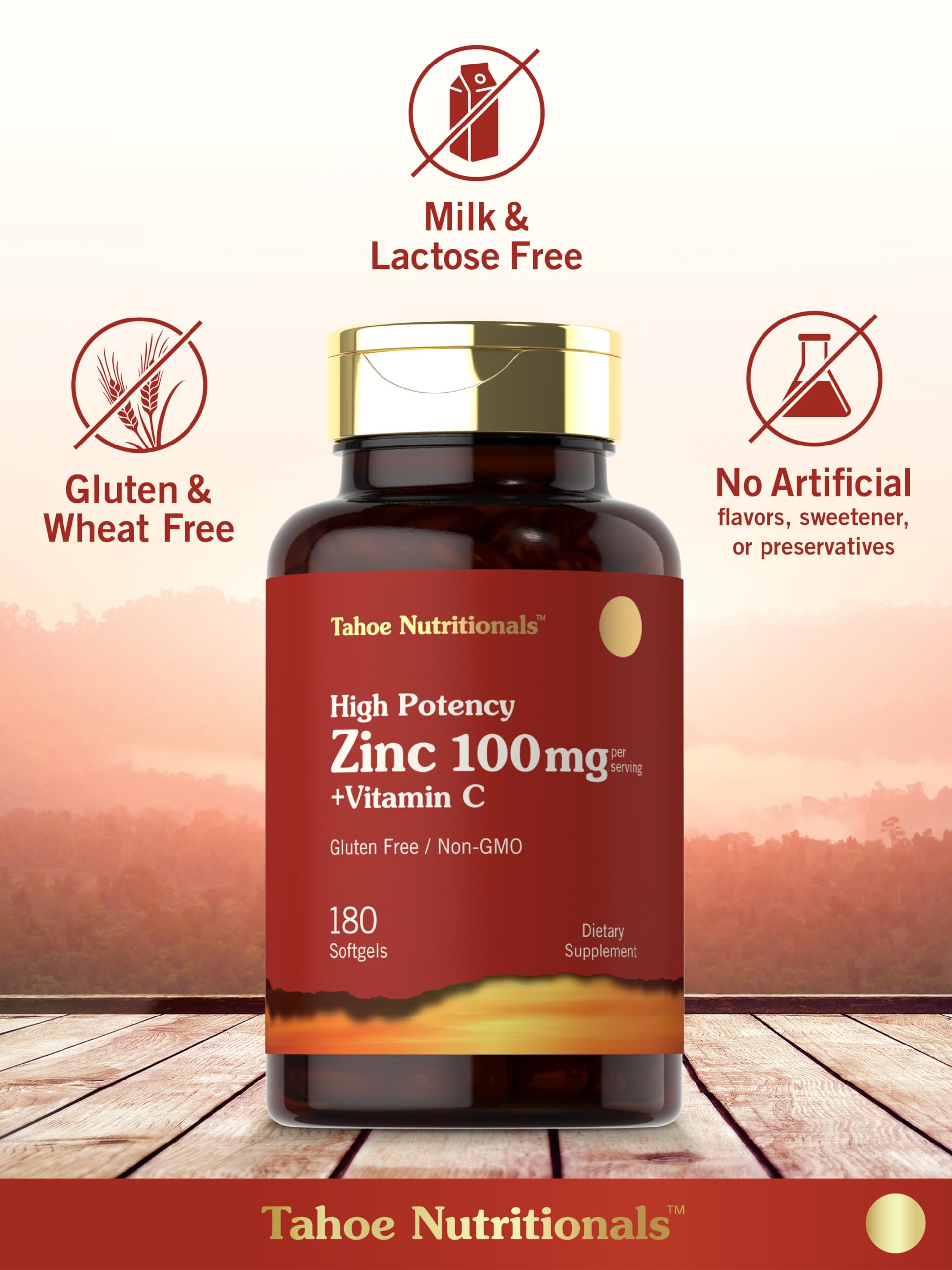 180 softgels of Carlyle zinc