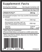 180 softgels of PS Plus phosphatidylserine