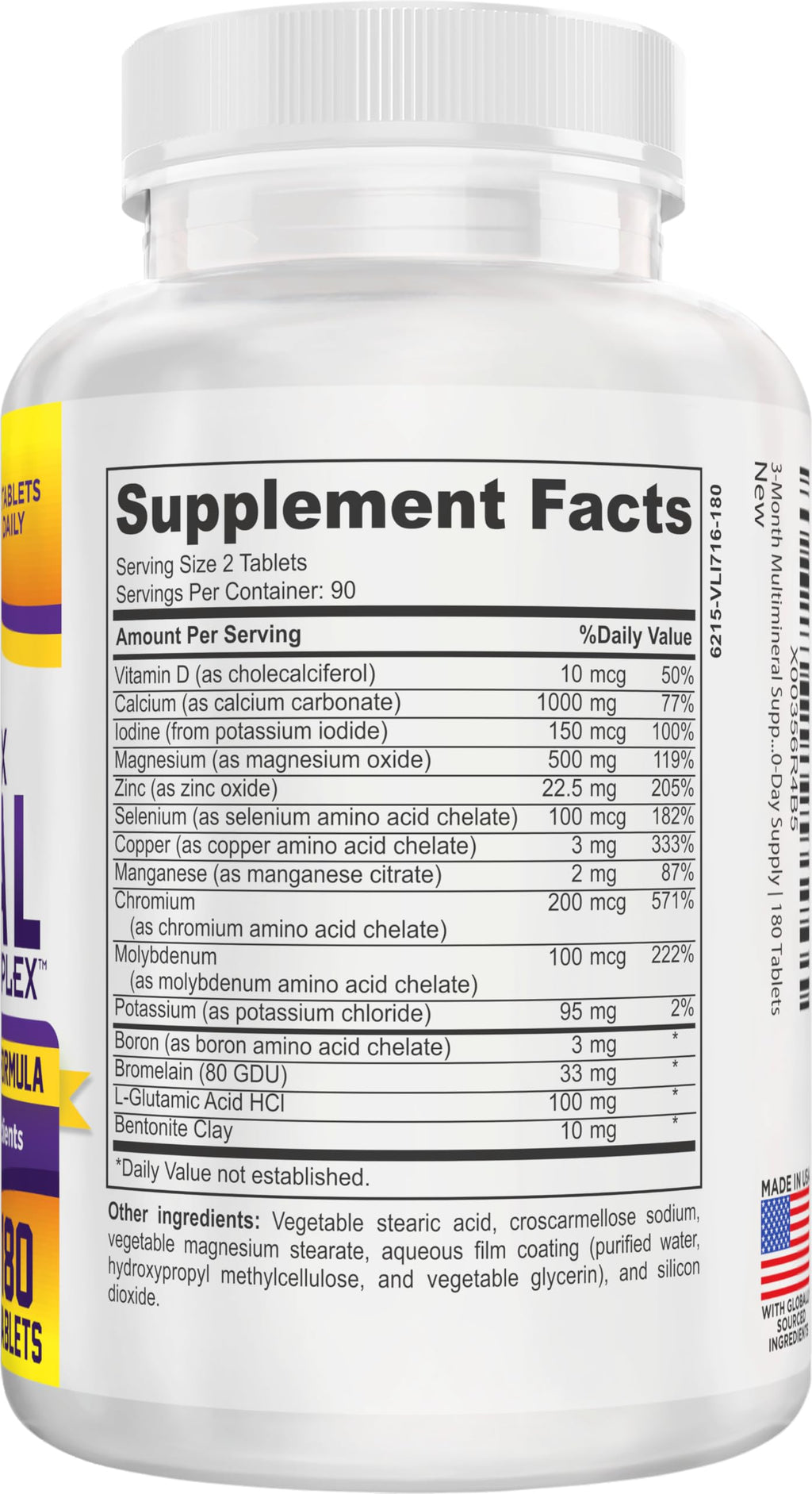 180 tablets of essential multiminerals