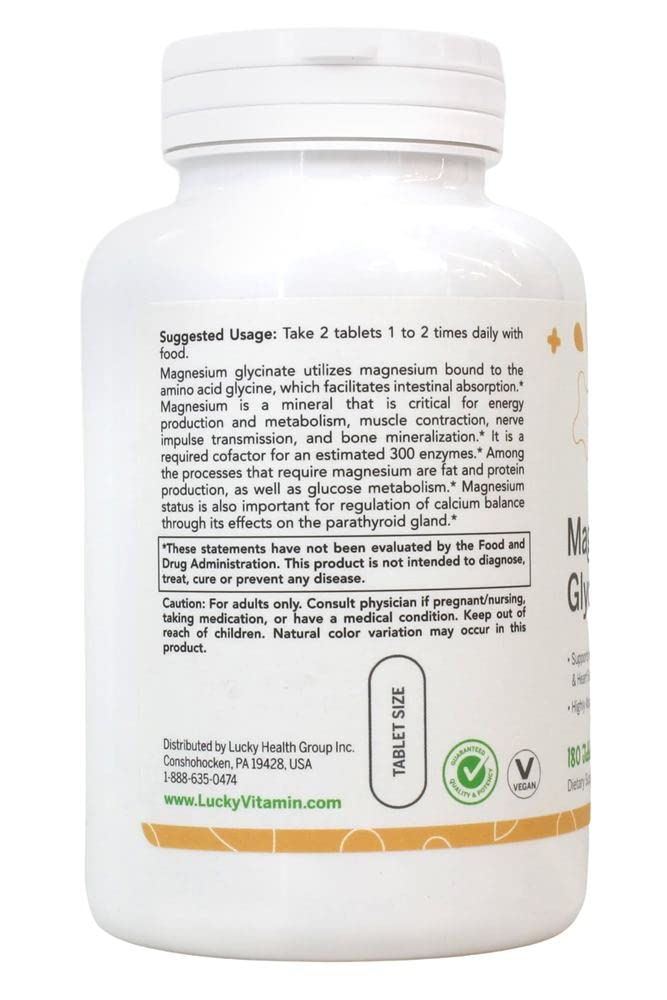 180 tablets of magnesium for daily wellness