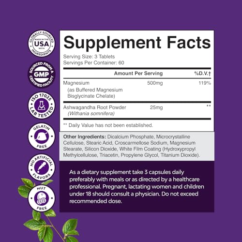 180 tablets of magnesium for wellness