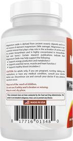 180 tablets of pure magnesium oxide