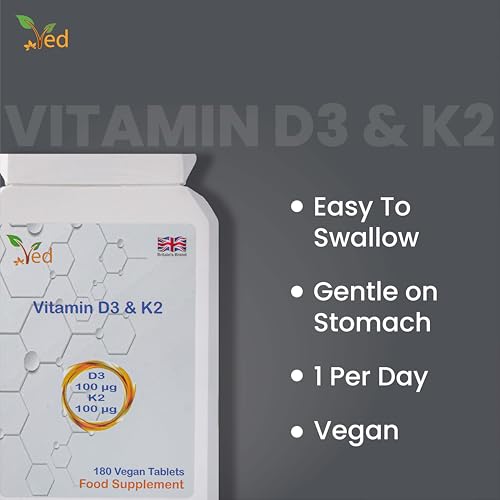 180 tablets of Vitamin D3 K2